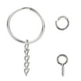 360x Fashion Screw Eye Pins + for Chain Split for Rings with Chain ...