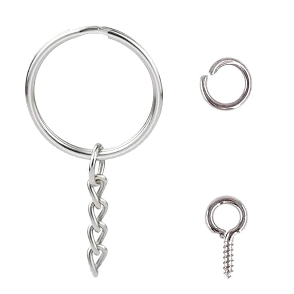 360x Fashion Screw Eye Pins + for Chain Split for Rings with Chain ...