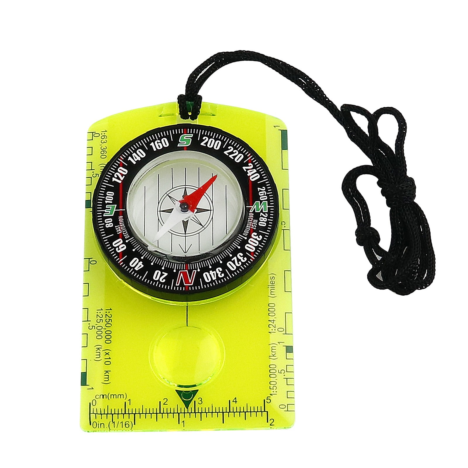 361 Green Outdoor Map Ruler Orienteering Compass Navigation Tool ...