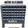 3625 Piece Metric Class 10.9 Coarse Thread Bin Kit with 40 Hole Bin ...