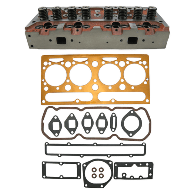 3637384M91 Cylinder Head w/35349M91 Top Gasket Kit For Massey Ferguson ...
