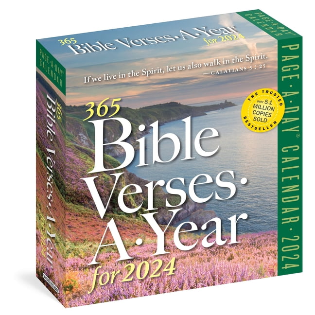 365 Bible Verses-A-Year 2024 Calendar: Christian Devotional & Religious ...