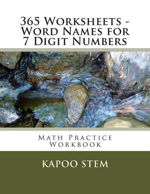 365 Days Math Number Name 365 Worksheets - Word Names for 7 Digit ...