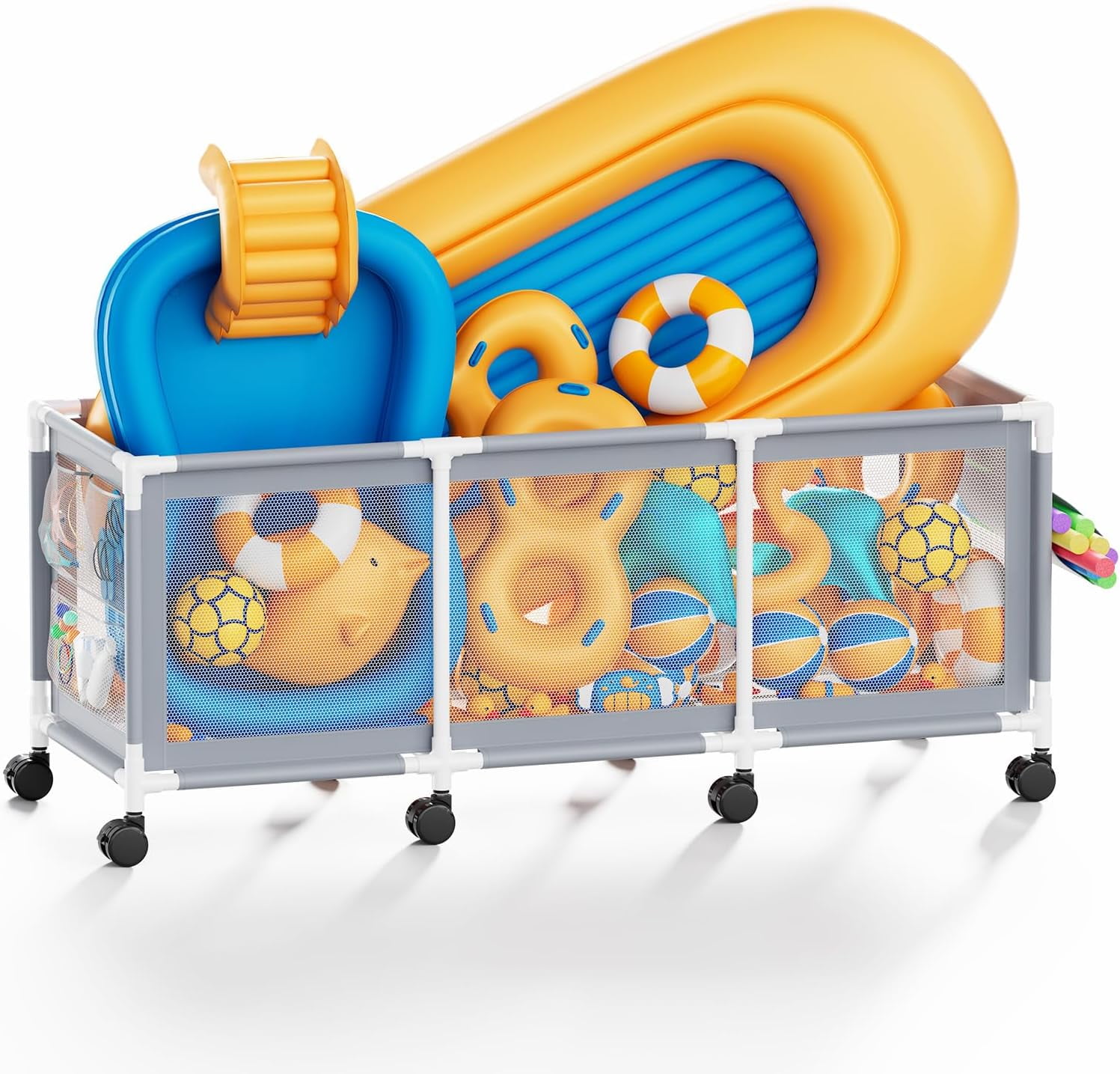 365 Gallon 103" L Extra Large Swimming Pool Storage Bin, Pool Noodles ...