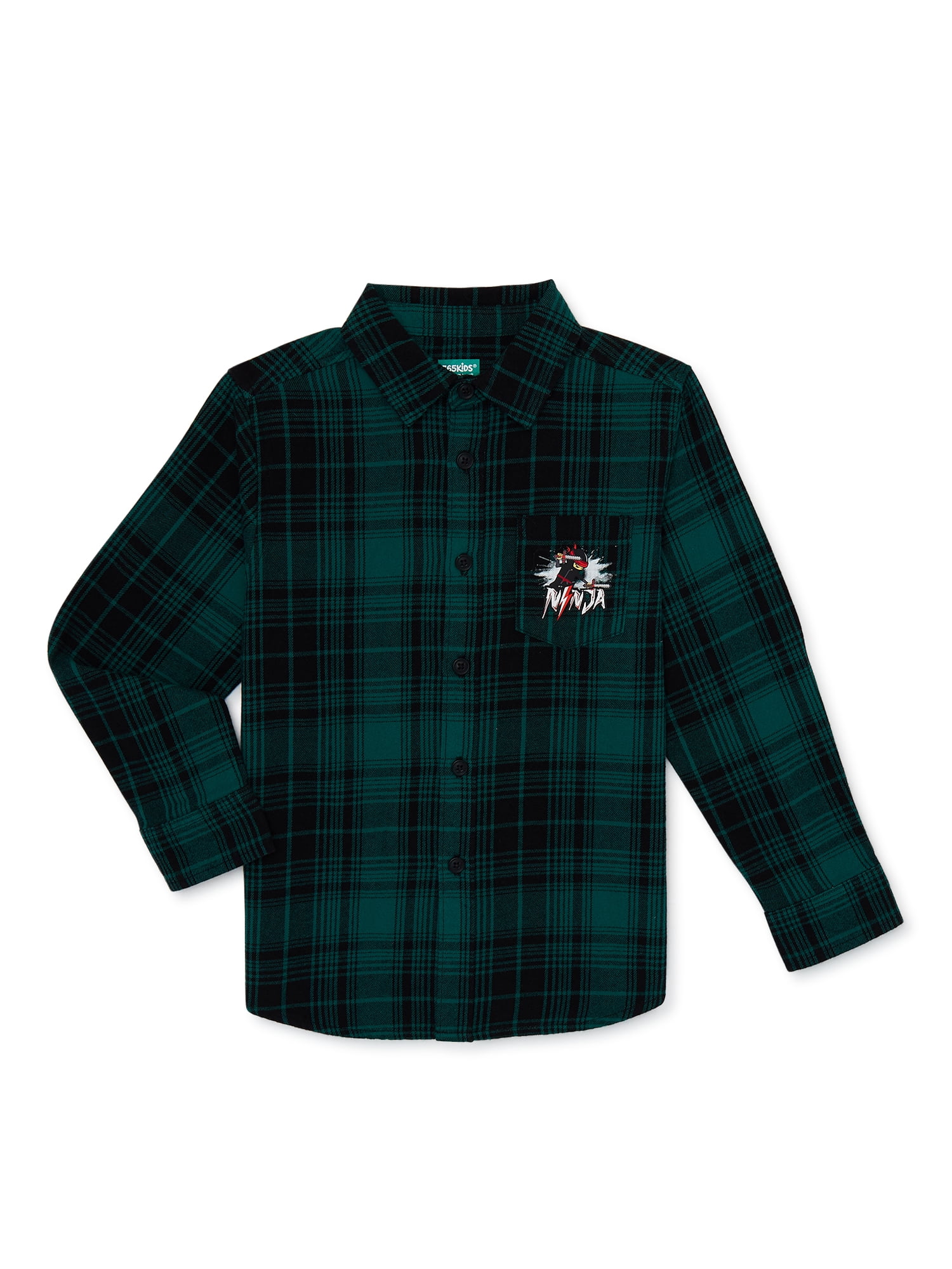365 Kids Boys Flannel Shirt, Sizes 4-10 - Walmart.com