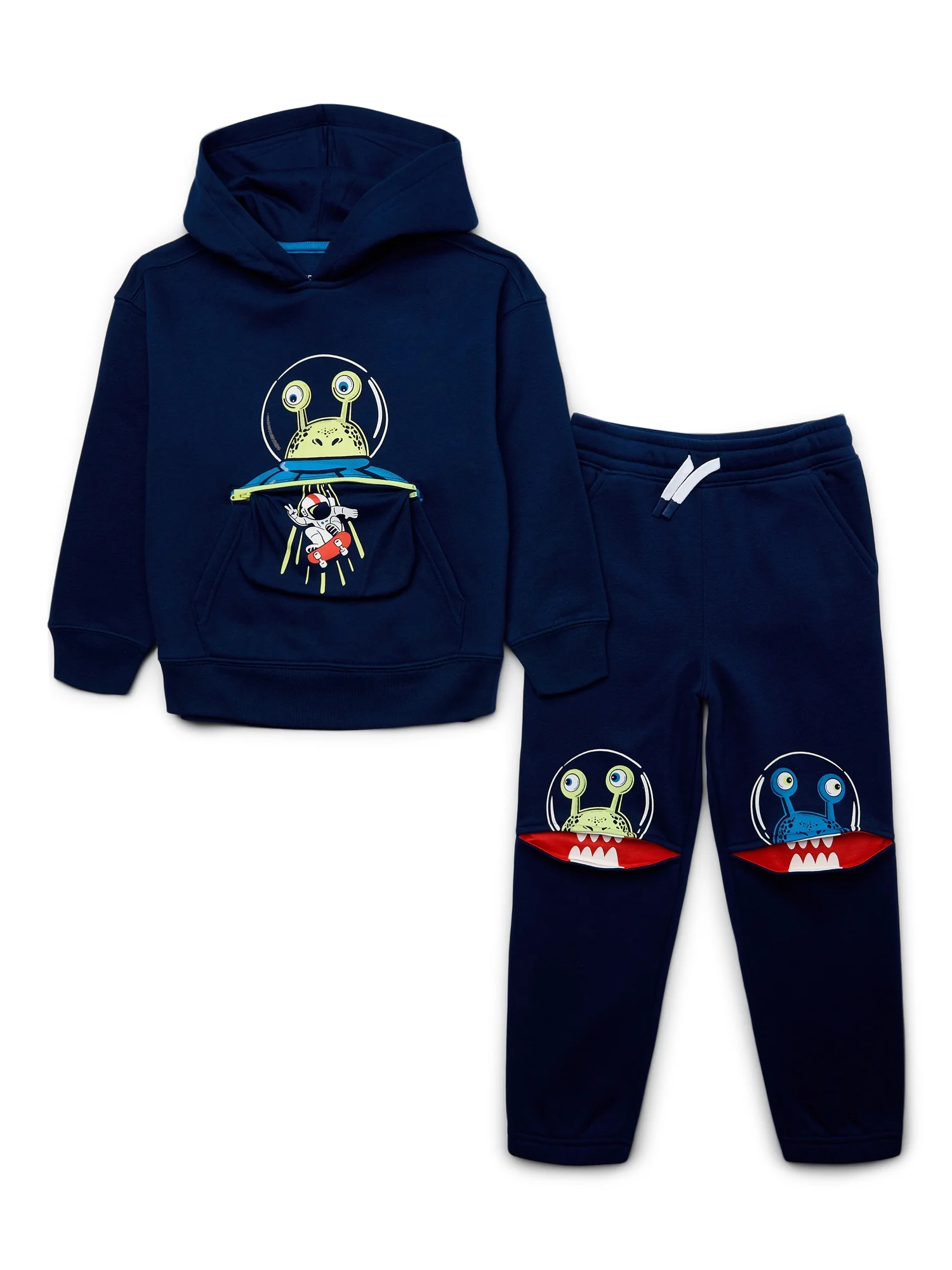 365 Kids Boys' Mix and Match Hoodie and Jogger Outfit Set, 2-Piece ...