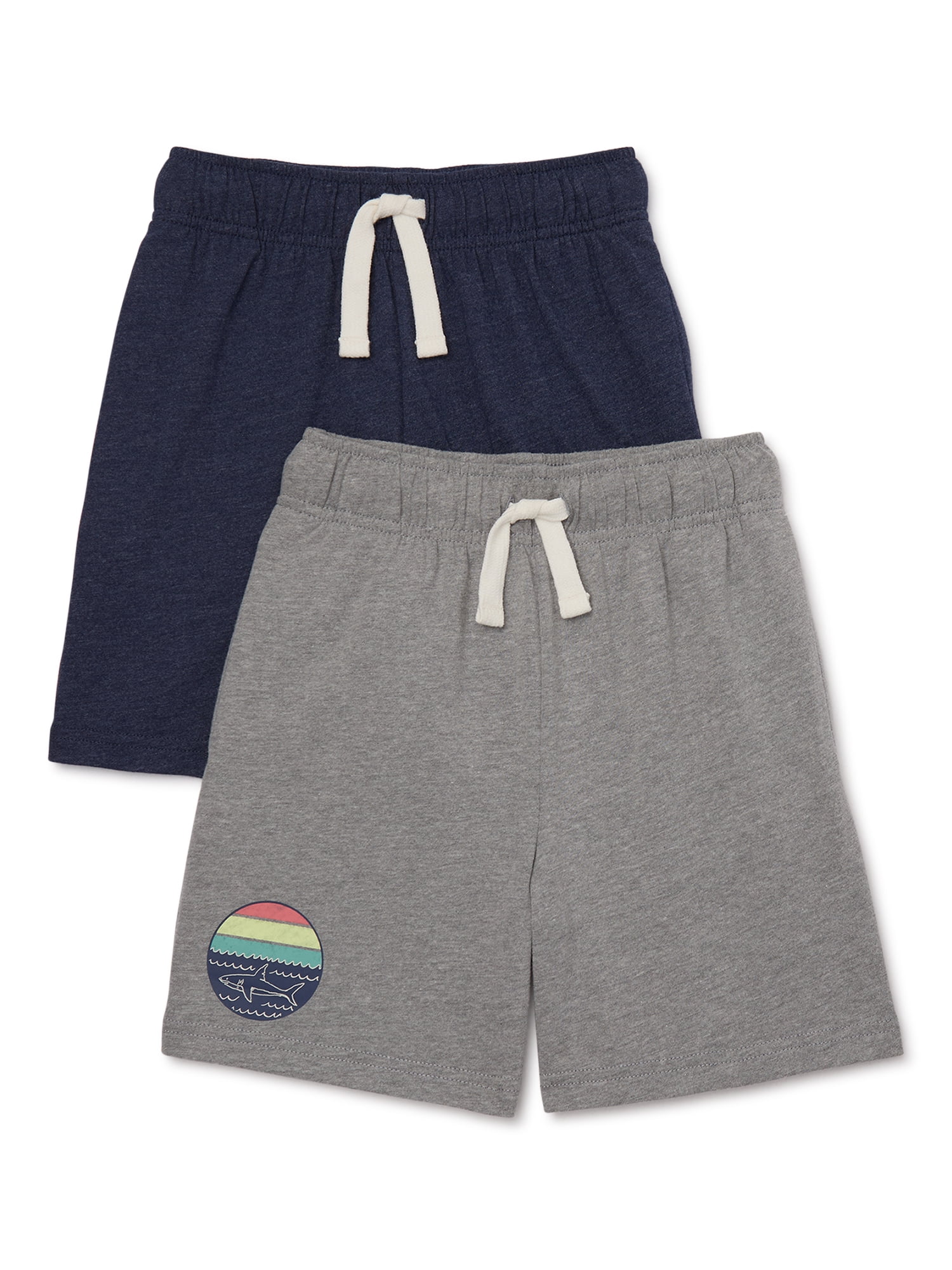 365 Kids Boys Mix and Match Jersey Shorts, Pack of 2, Sizes 4-10 ...