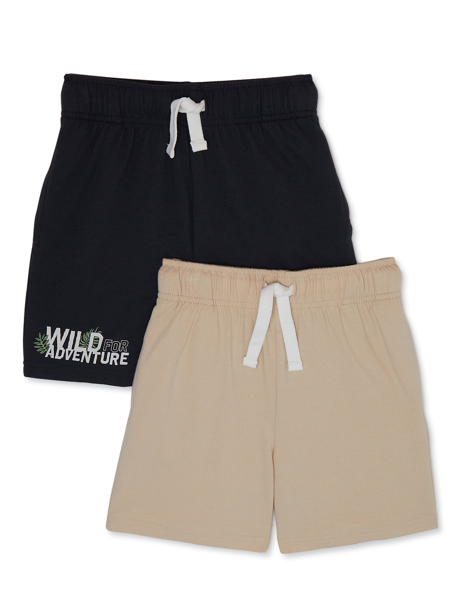 365 Kids Boys Mix and Match Jersey Shorts, Pack of 2, Sizes 4-10 ...