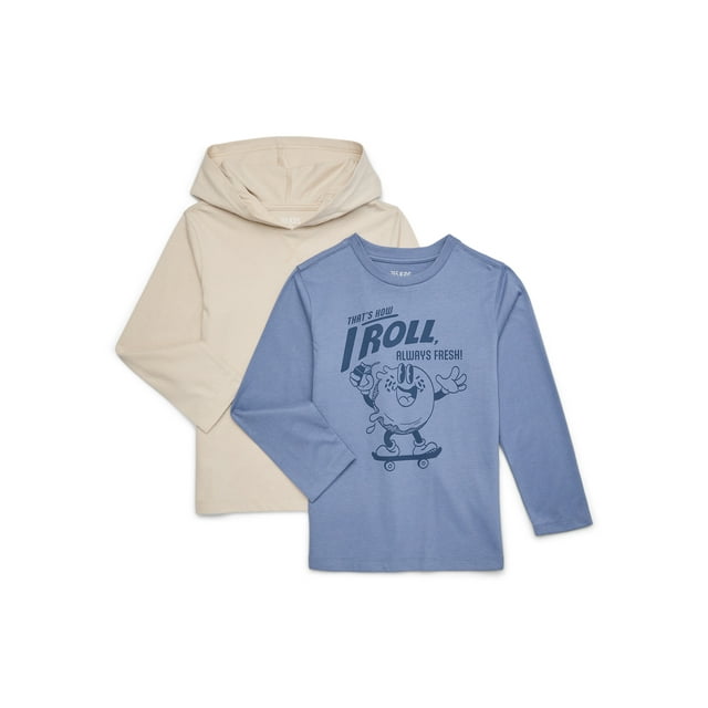 365 Kids from Garanimals Boys Mix and Match Hoodie and T-Shirt Set, 2 ...