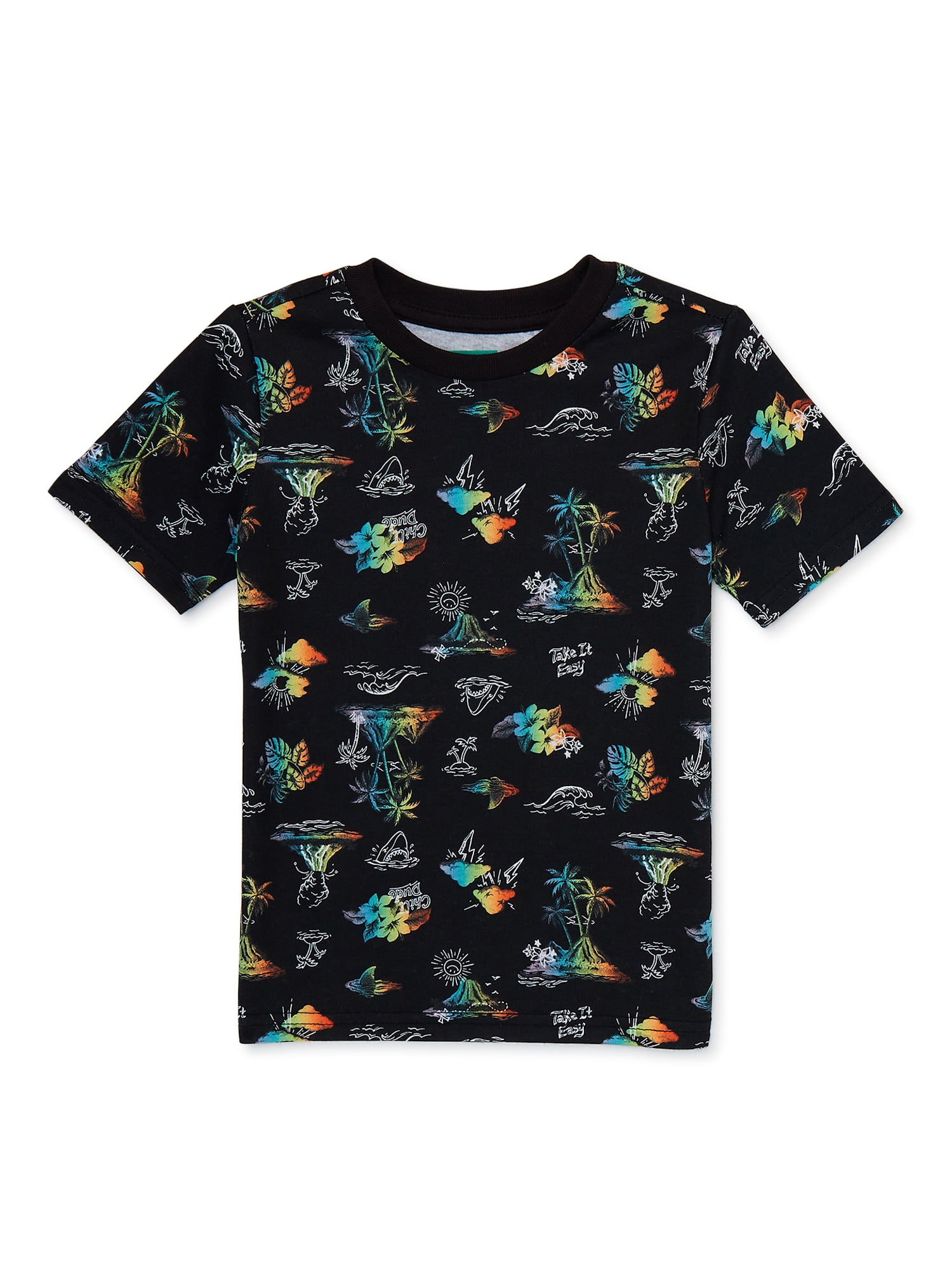365 Kids Boys Short Sleeve Print T-Shirt, Sizes 4-10 - Walmart.com