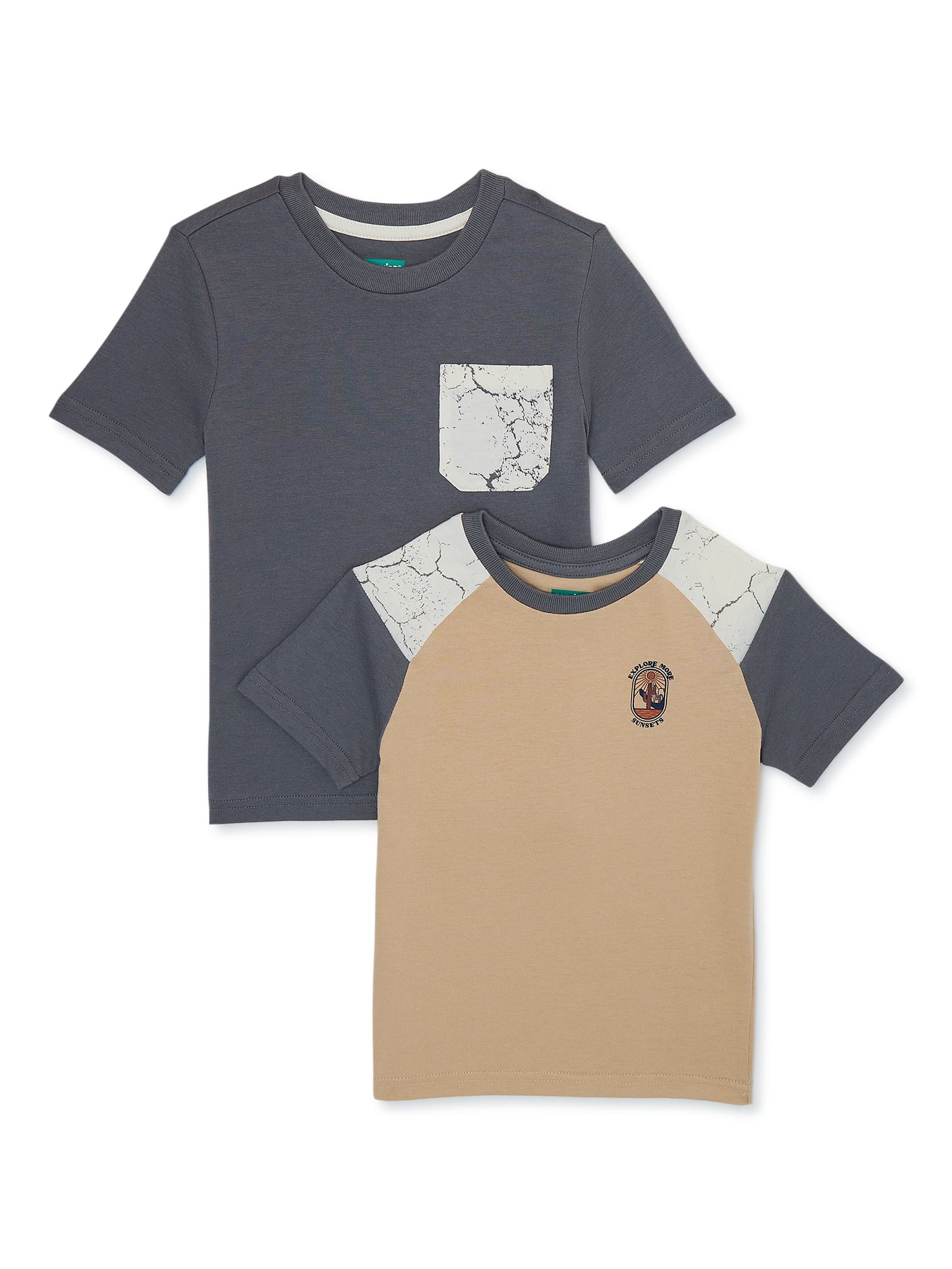 365 Kids Boys Short Sleeve T-Shirts, 2-Pack, Sizes 4-10 - Walmart.com