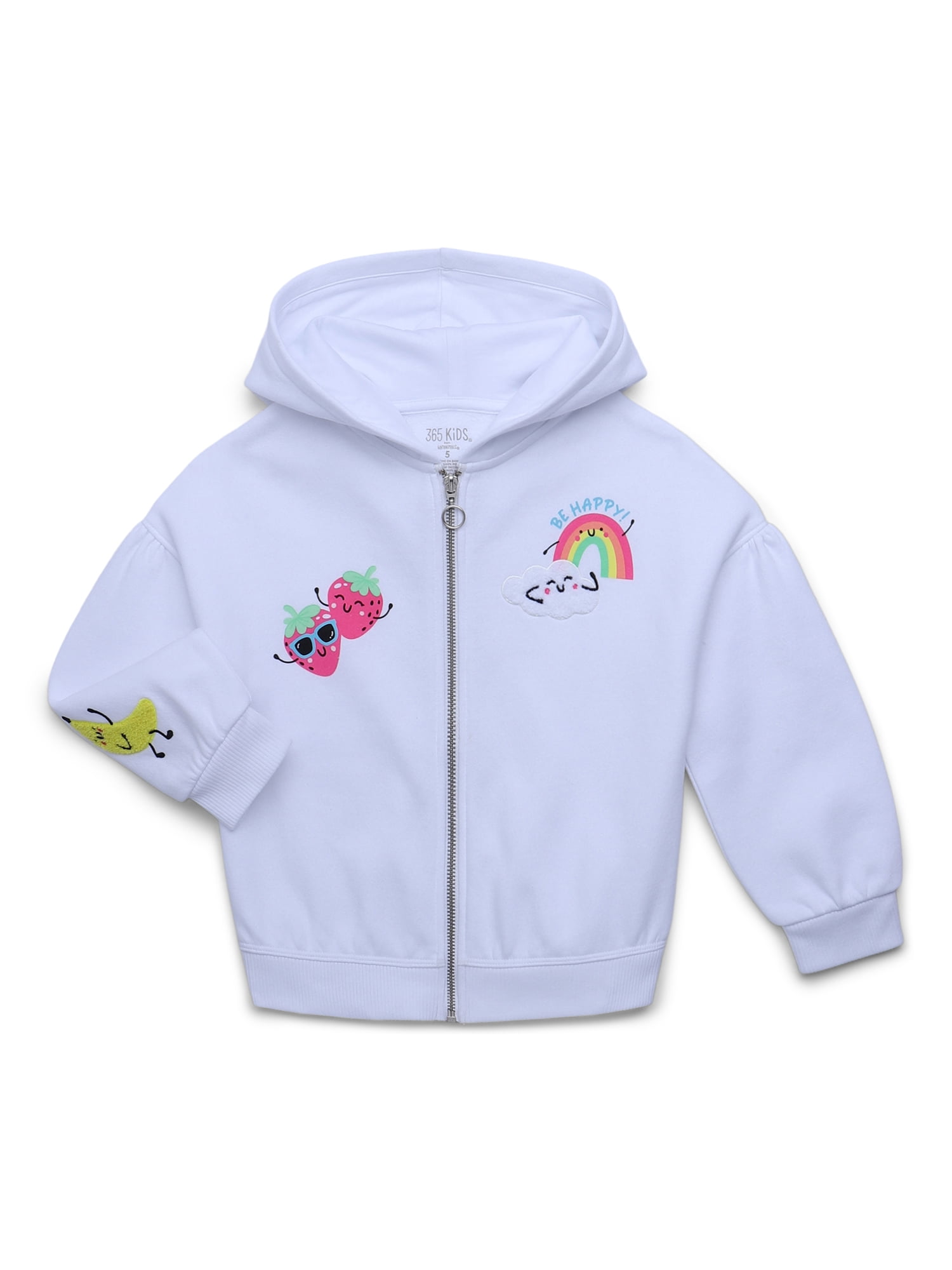 365 Kids by Garanimals Girls Zip Up Hoodie, Sizes 4-10 - Walmart.com