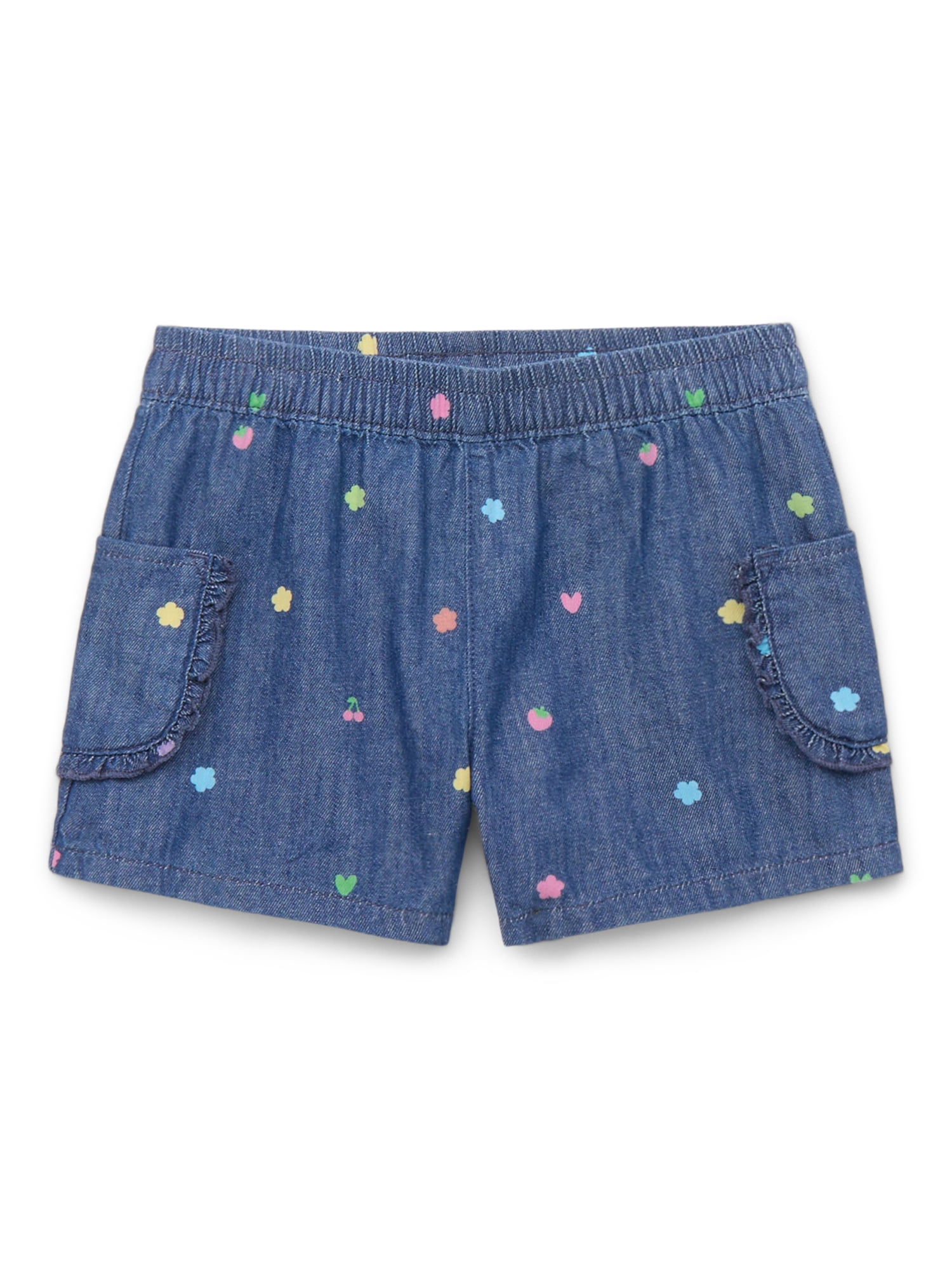 365 Kids From Garanimals Girls Print Denim Shorts, Sizes 4-10 - Walmart.com