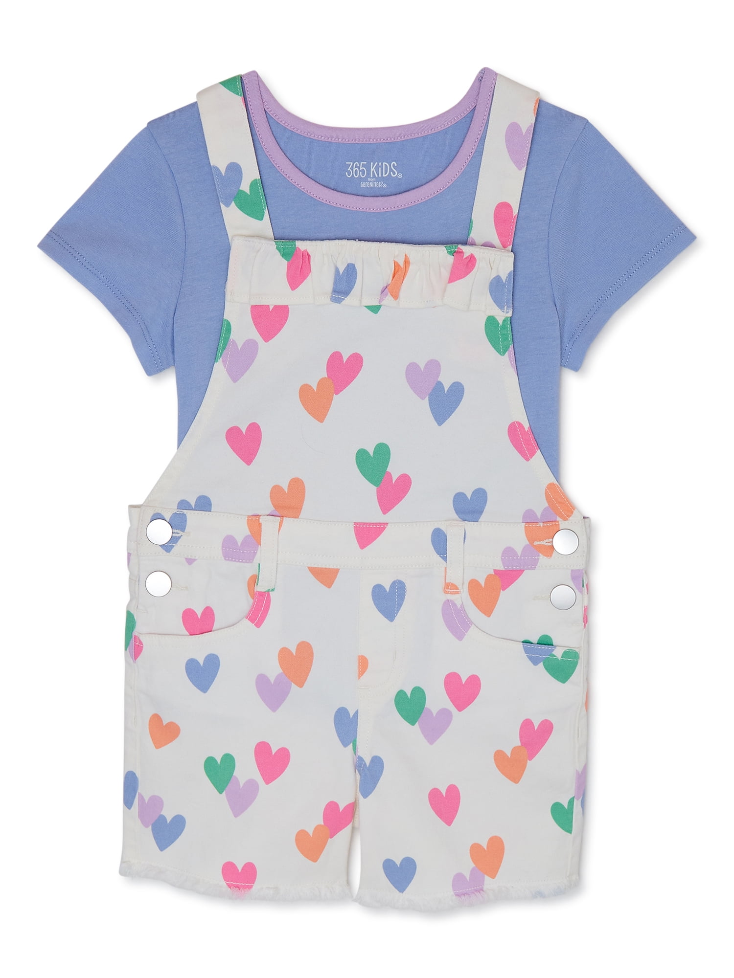 365 Kids From Garanimals Girls Shortall Sizes 4-10 - Walmart.com