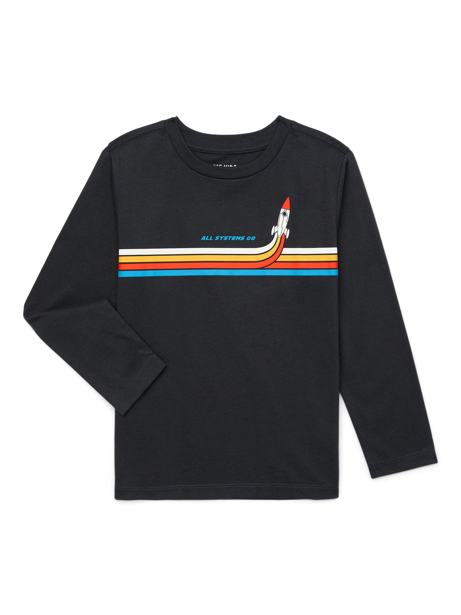 365 Kids Boys Graphic Tee - Long Sleeve Cotton/Poly Blend - Walmart.com