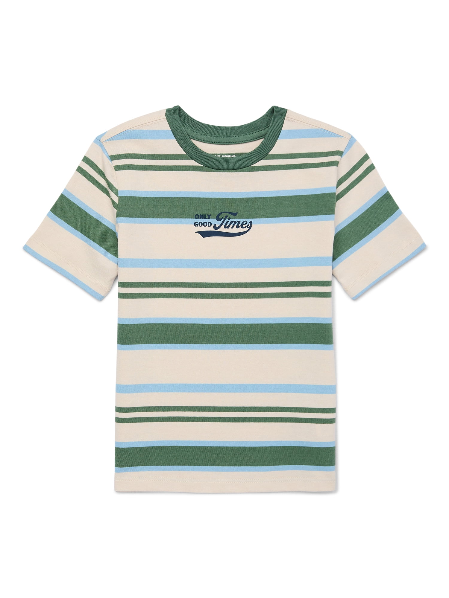 365 Kids by Garanimals Boys Adventure Stripe Tee with Short Sleeves ...