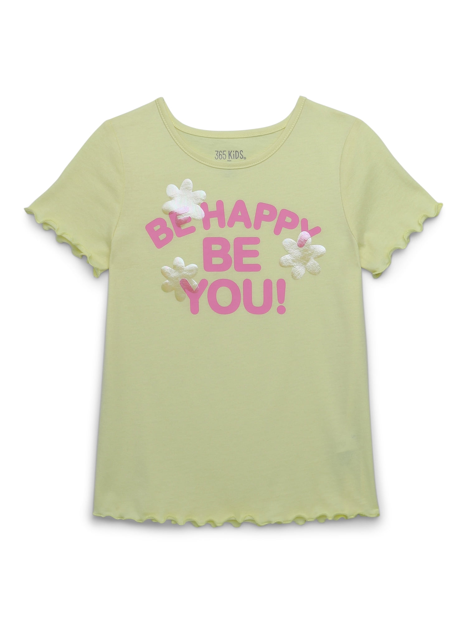 365 Kids From Garanimals Girls Lettuce Edge Tee, Short Sleeves, Sizes 4 ...