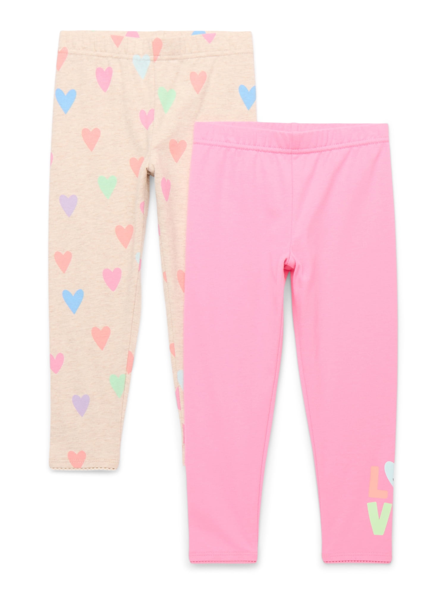 365 Kids by Garanimals Girls Print Leggings, 2-Pack, Sizes 4-10 ...