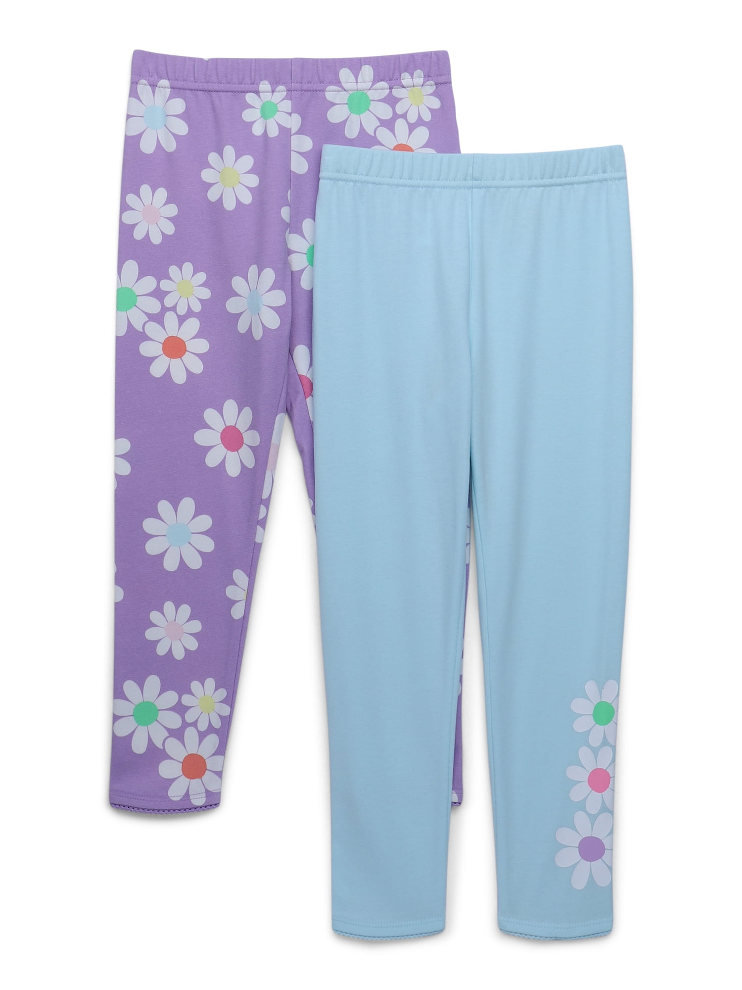 365 Kids by Garanimals Girls Print Leggings, 2-Pack, Sizes 4-10 ...