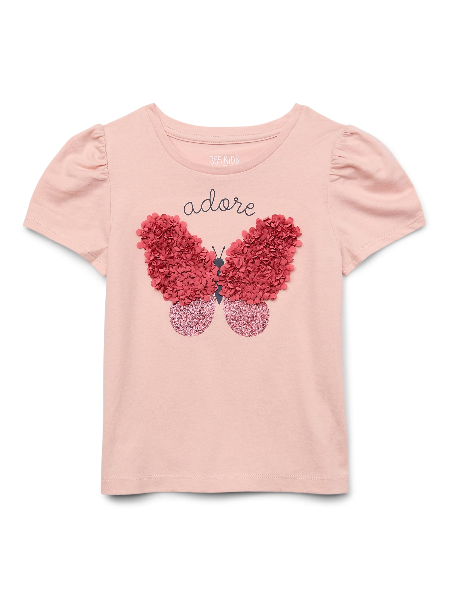 365 Kids by Garanimals Girls Puff Sleeve T-Shirt, Sizes 4-10 - Walmart.com