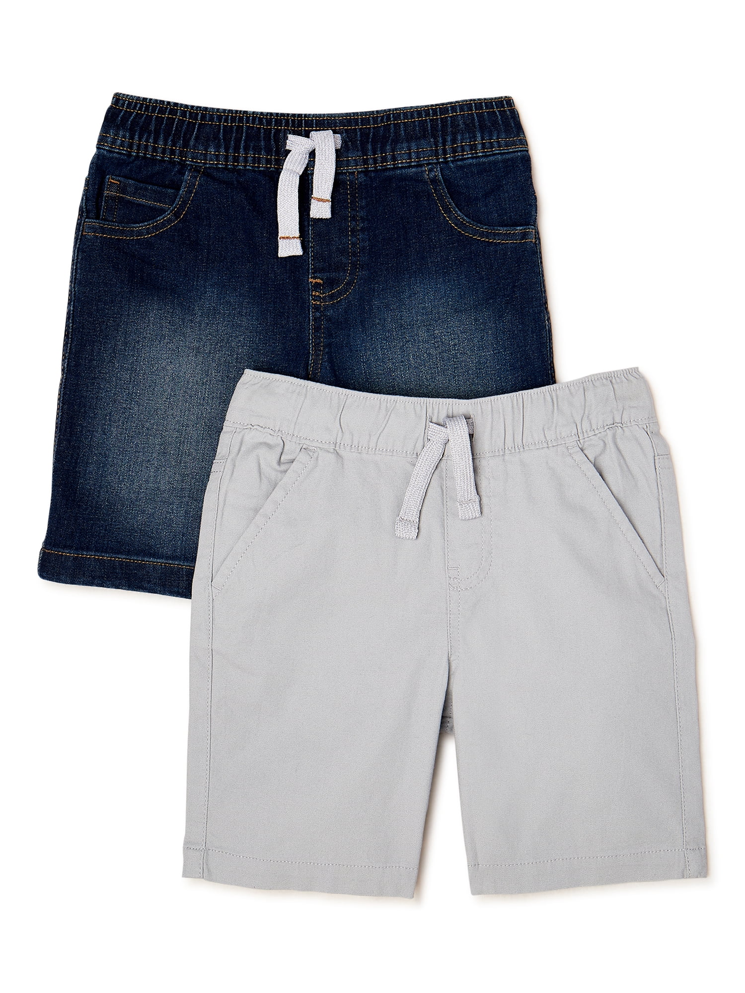 365 Kids from Garanimals Boys Canvas and Denim Shorts, 2-Piece ...