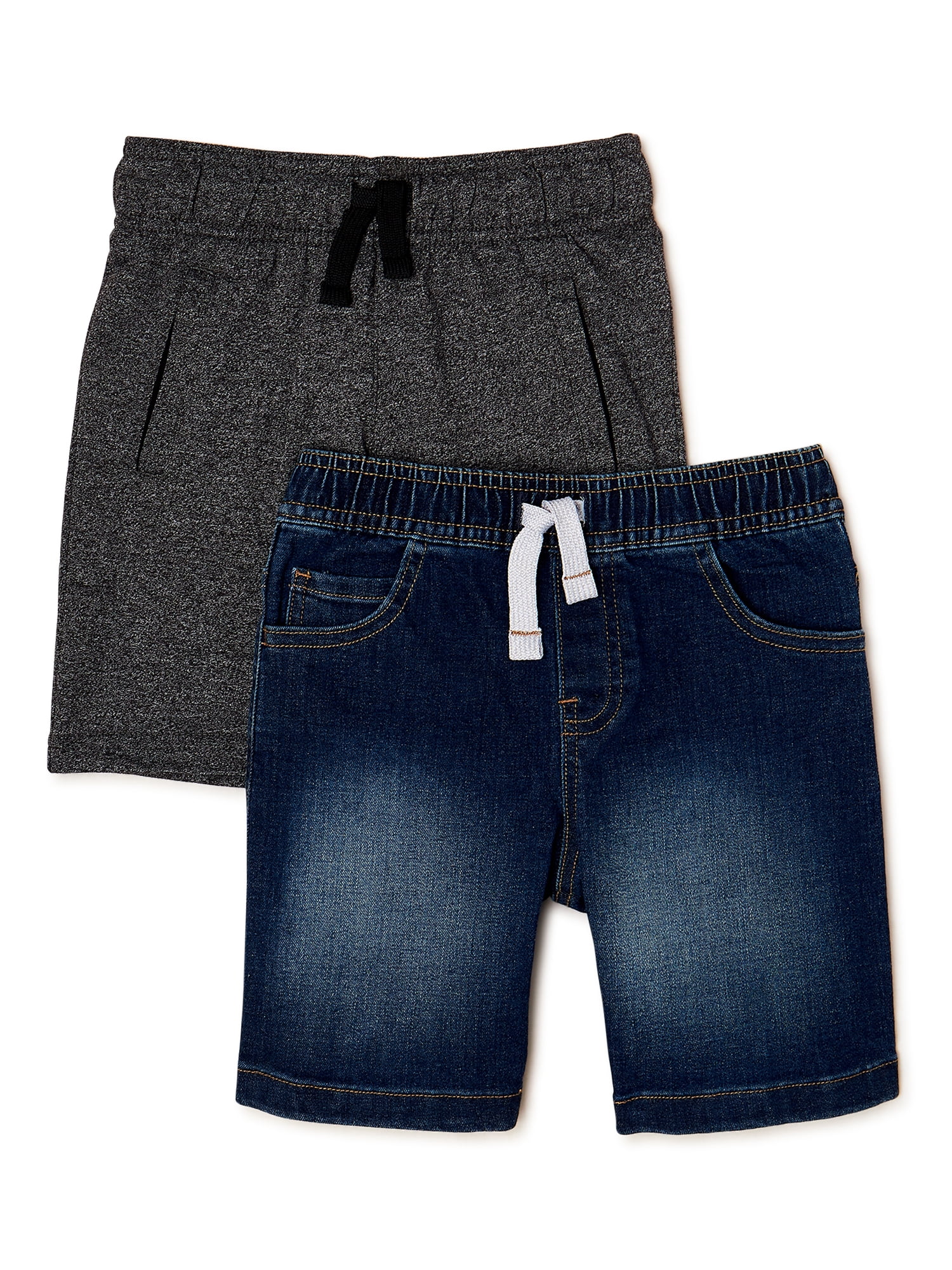 365 Kids from Garanimals Boys French Terry Shorts and Denim Shorts, 2 ...