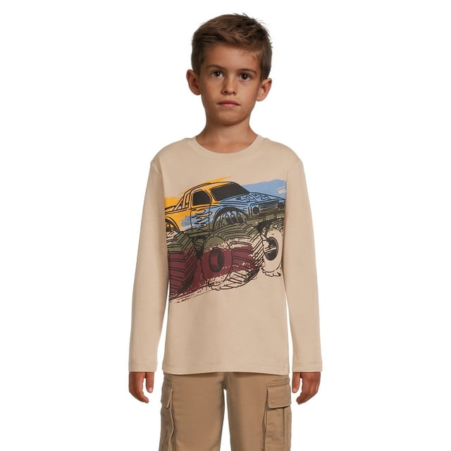 365 Kids from Garanimals Boys Long Sleeve Graphic Tee, Sizes 4-10 ...