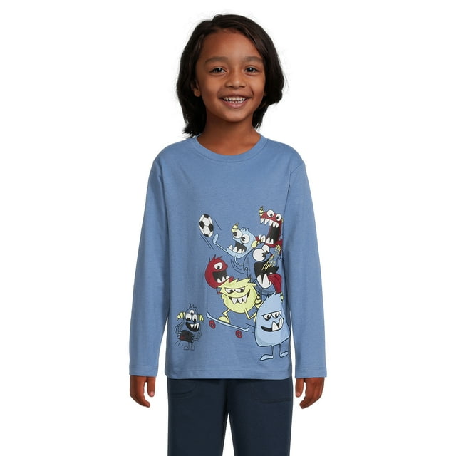 365 Kids from Garanimals Boys Long Sleeve Graphic Tee, Sizes 4-10 ...