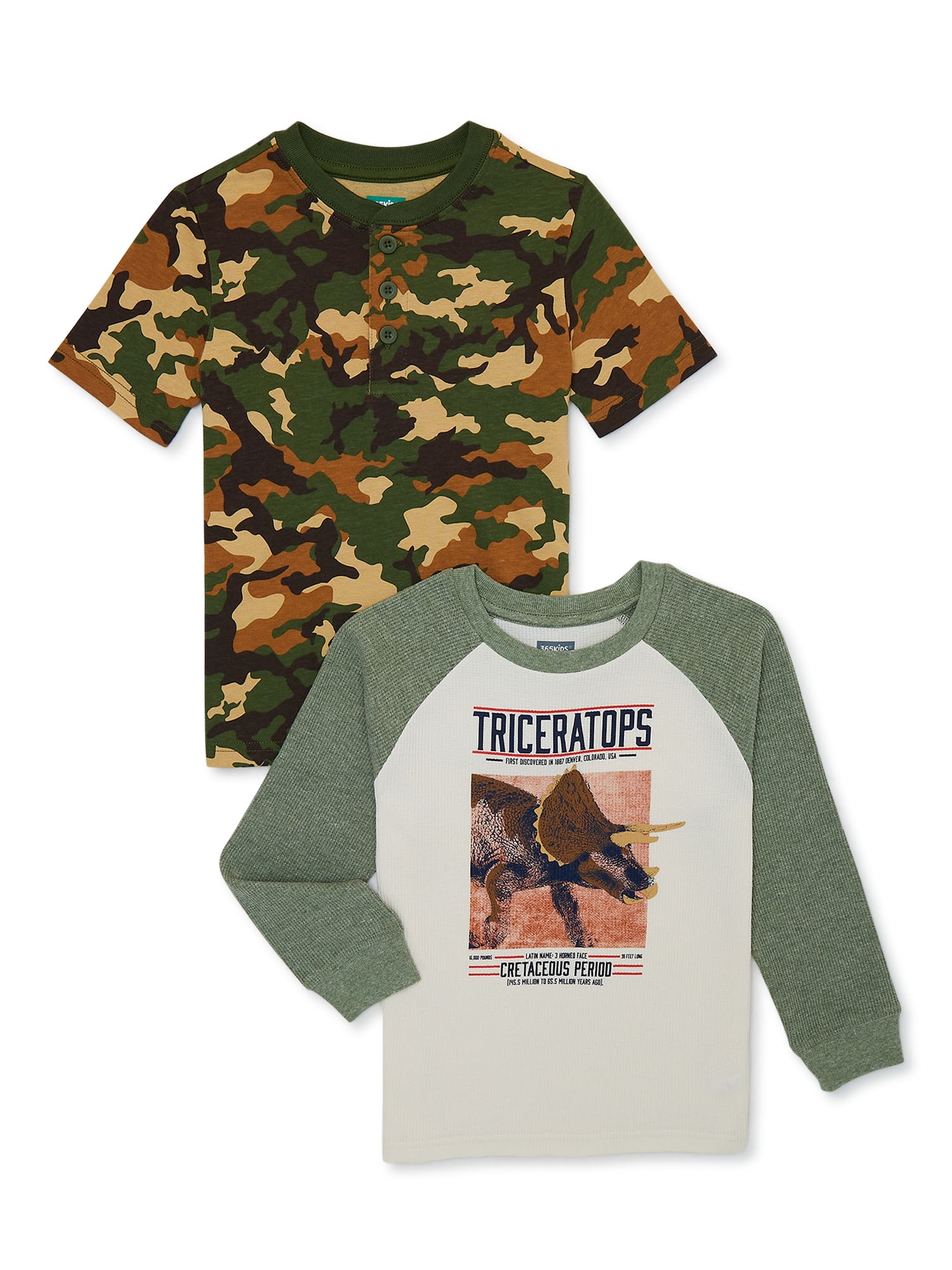 365 Kids from Garanimals Boys Long and Short Sleeve Graphic Tee, 2-Pack ...