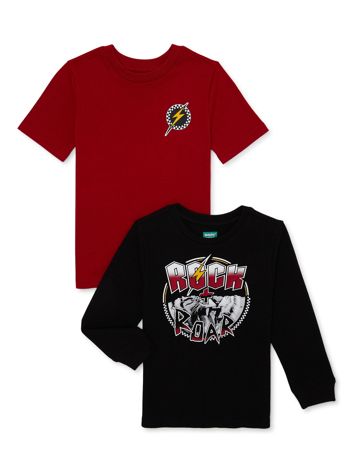 365 Kids from Garanimals Boys Long and Short Sleeve Graphic Tee, 2-Pack ...