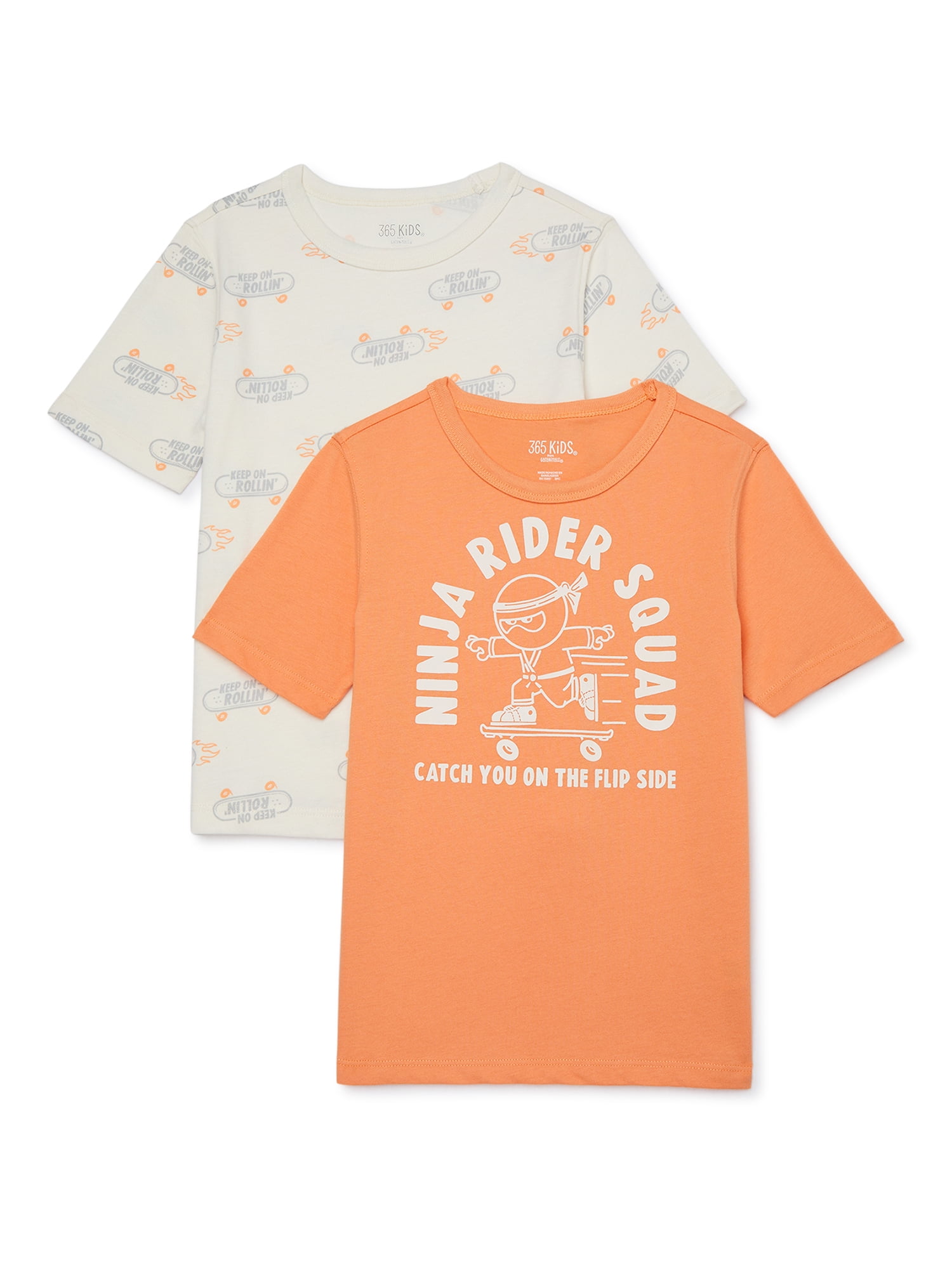 365 Kids From Garanimals Boys' Short Sleeve Graphic Tees, 2-Pack, Sizes ...