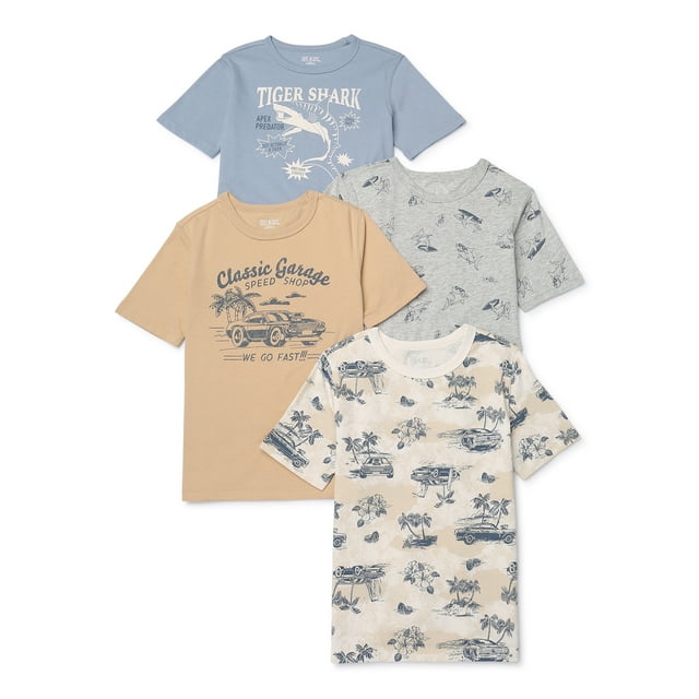 365 Kids from Garanimals Boys Mix and Match Tees with Short Sleeves, 4 ...