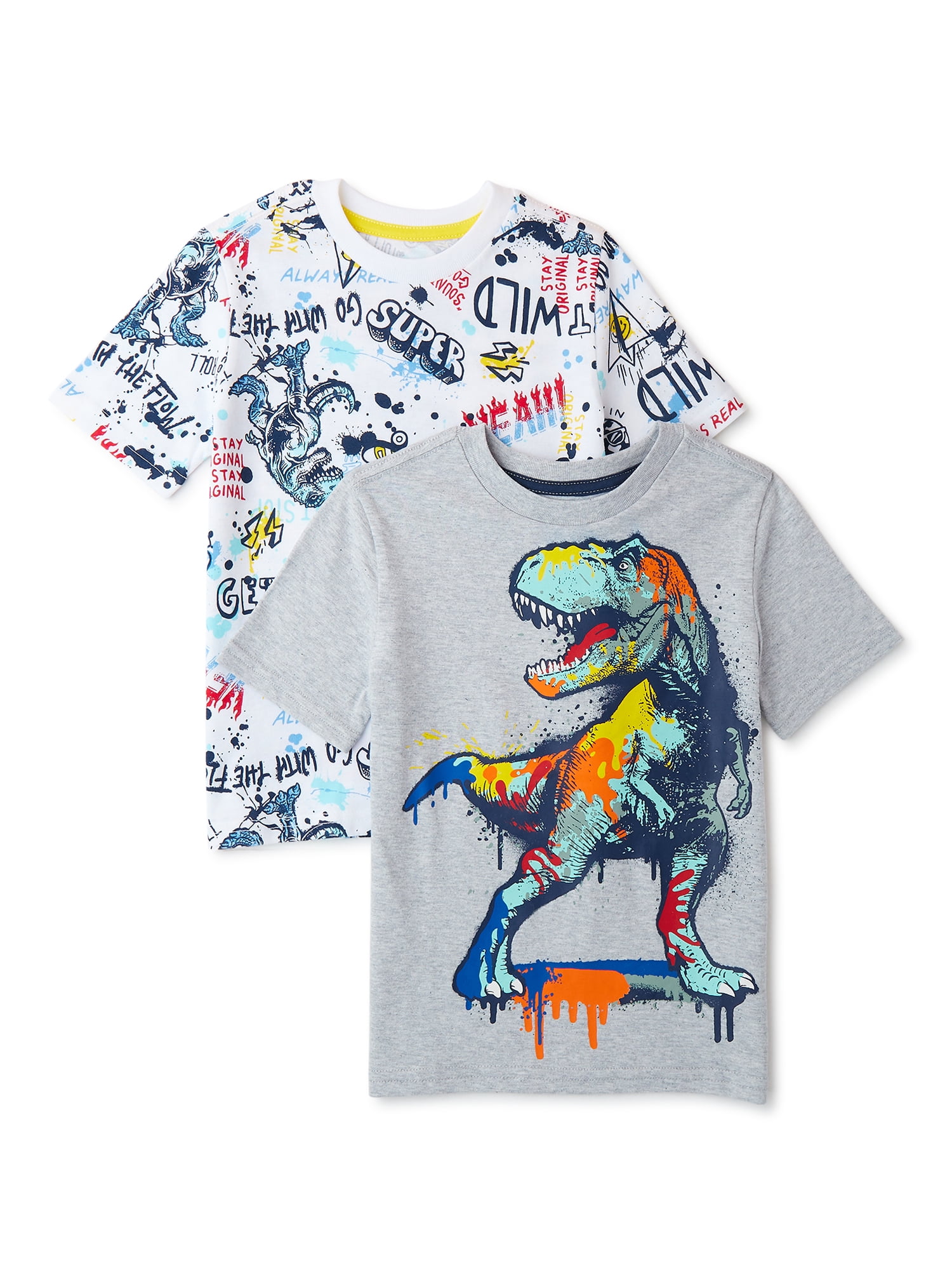 365 Kids from Garanimals Boys Short Sleeve T-Shirts, 2-Pack, Sizes 4-10 ...