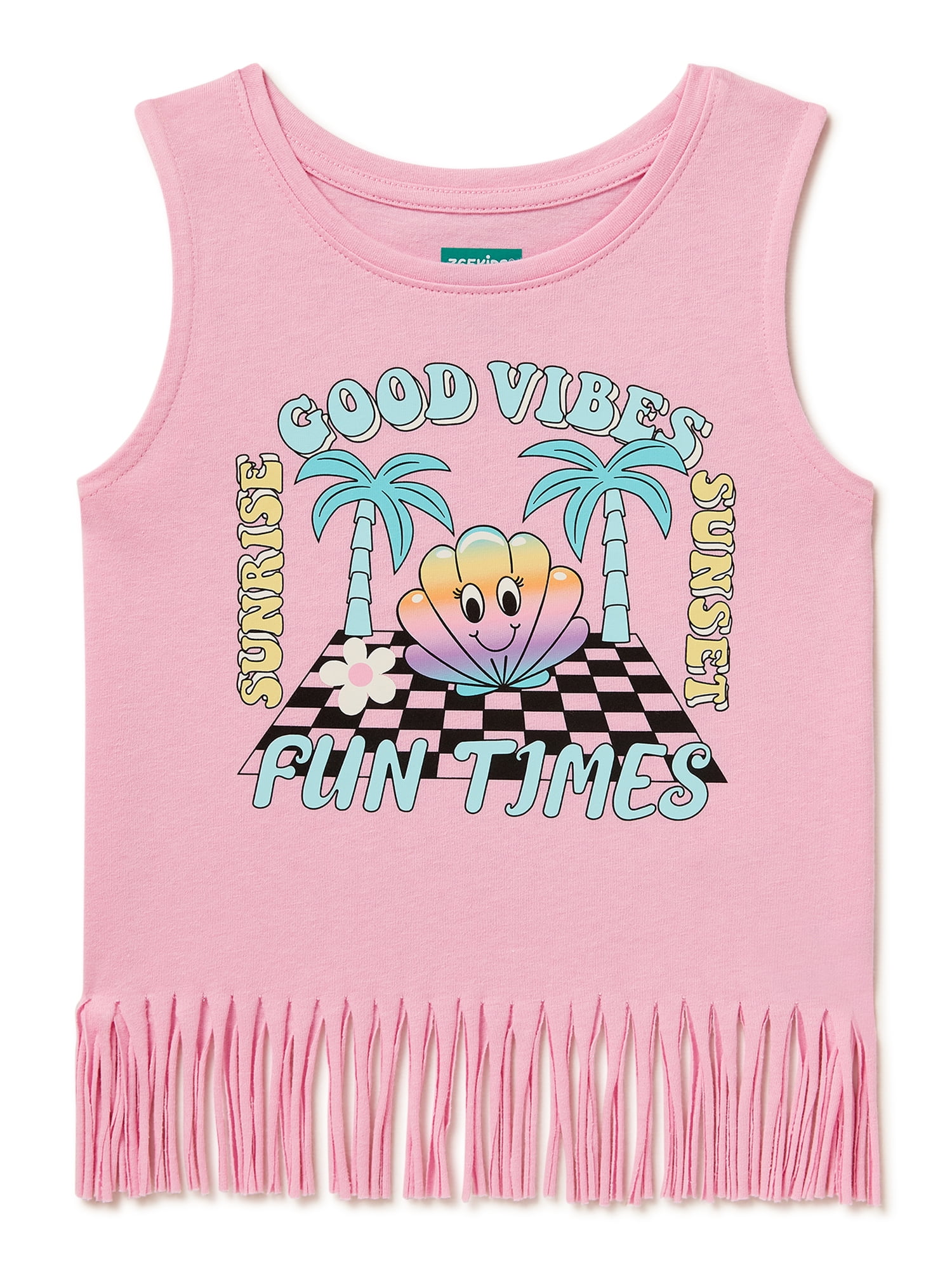 365 Kids from Garanimals Girls Fringe Tank Top, Sizes 4-10 - Walmart.com