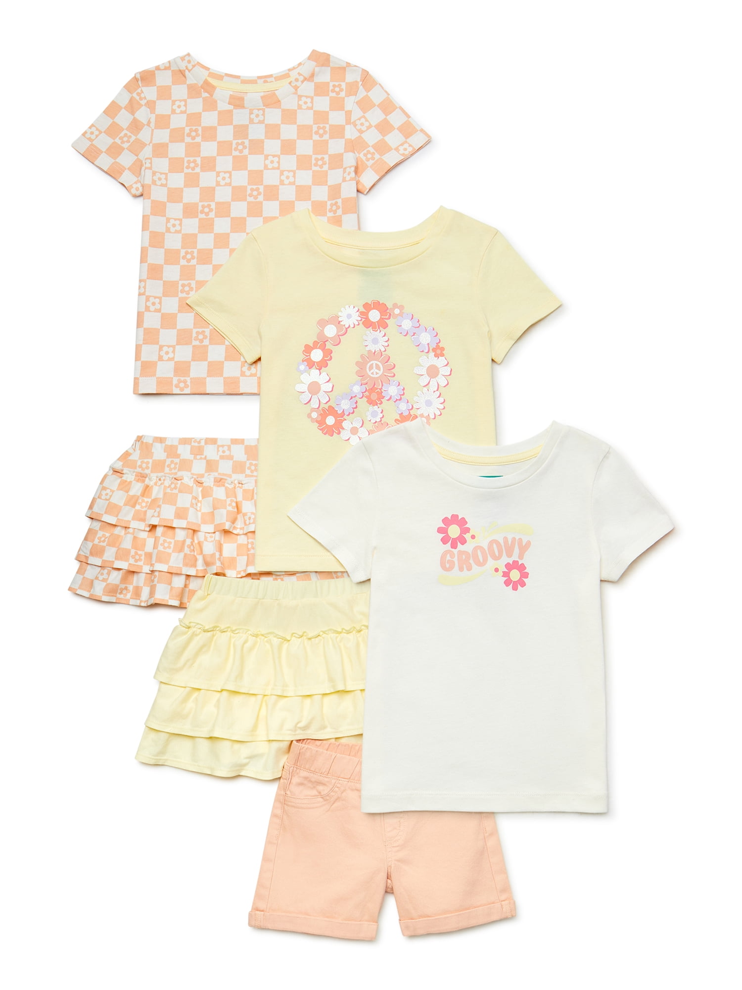 365 Kids from Garanimals Girls Mix & Match Kid Pack, 6-Piece, Sizes 4 ...