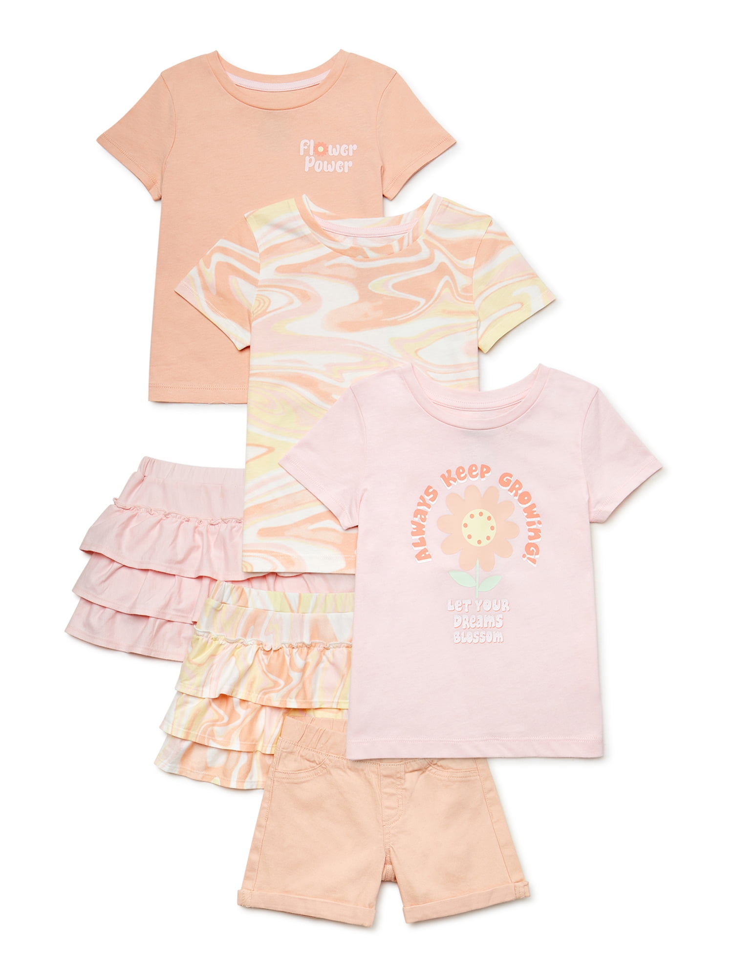 365 Kids from Garanimals Girls Mix & Match Kid Pack, 6-Piece, Sizes 4 ...