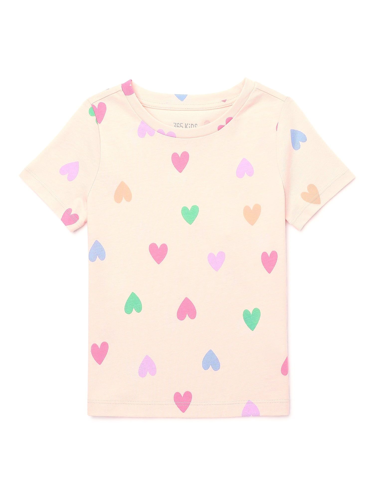 365 Kids from Garanimals Girls Print Tee with Short Sleeves, Sizes 4-10 ...