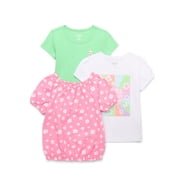 365 Kids Girls Ruffle Sleeve T-Shirts 3-Pack - 4-10 - Walmart.com