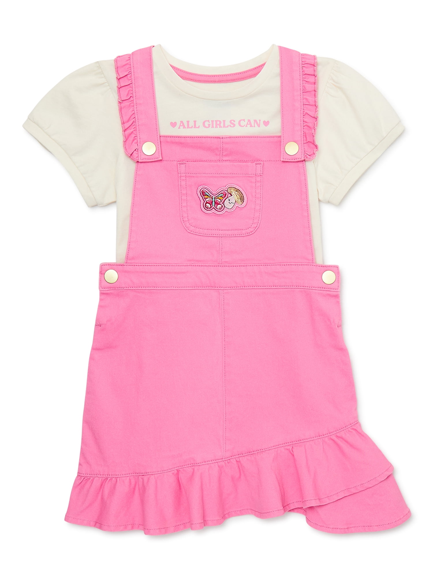 365 Kids from Garanimals Girls Skirtall Set, 2-Piece, Sizes 4-10 ...