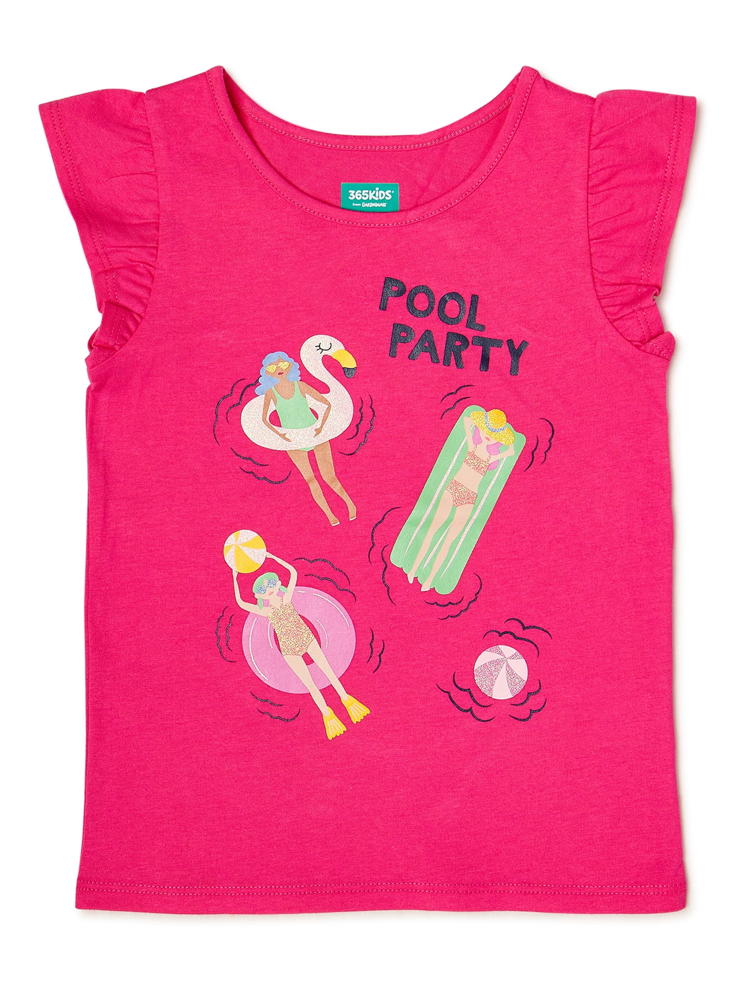 365 Kids from Garanimals Girls Summer Ruffle Top, Sizes 4-10 - Walmart.com