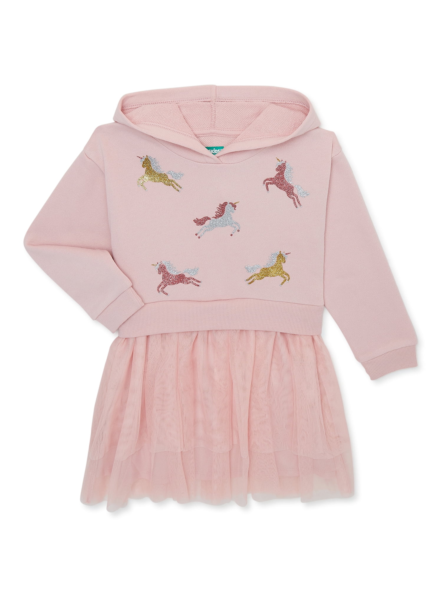 365 Kids from Garanimals Girls Sweatshirt Dress, Sizes 4-10 - Walmart.com