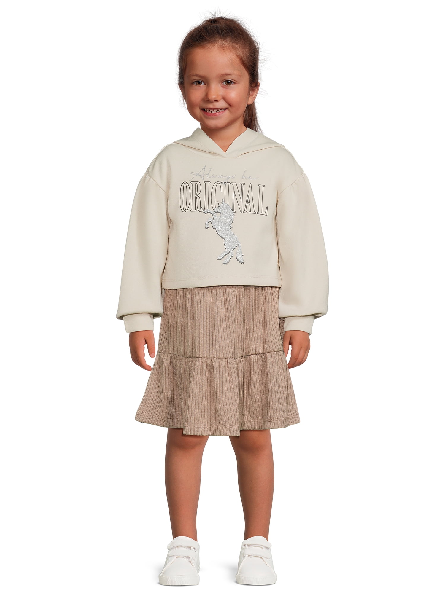 365 Kids from Garanimals Girls Sweatshirt and Dress Set, 2-Piece, Sizes ...