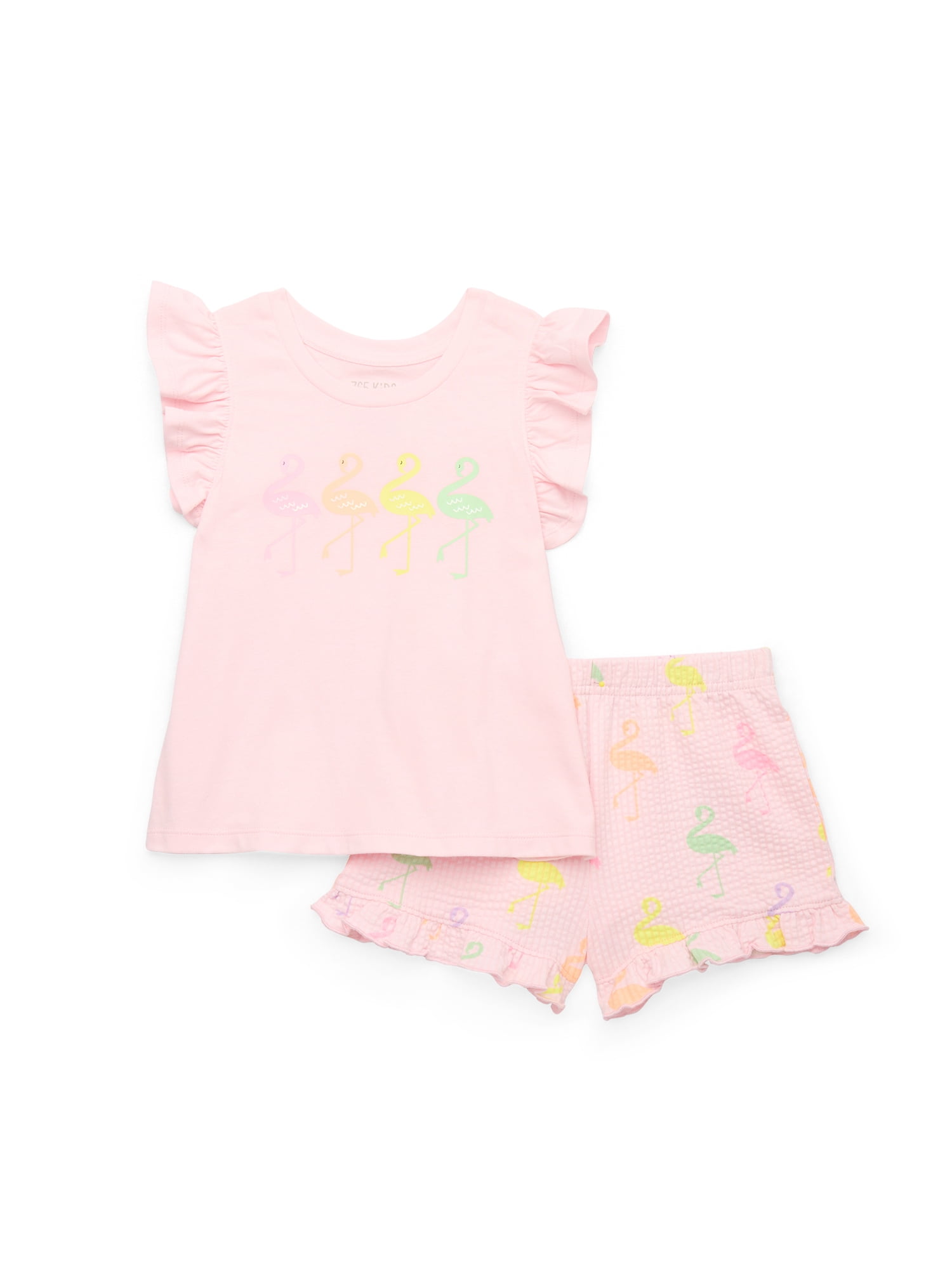 365 Kids by Garanimals Girls Tank Top and Ruffle Short Set, 2-Piece ...