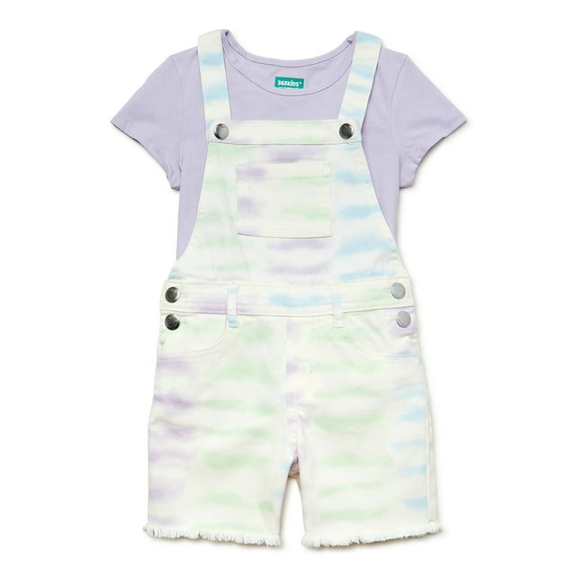 365 Kids from Garanimals Girls Tee and Shortall Set, 2-Piece, Sizes 4 ...