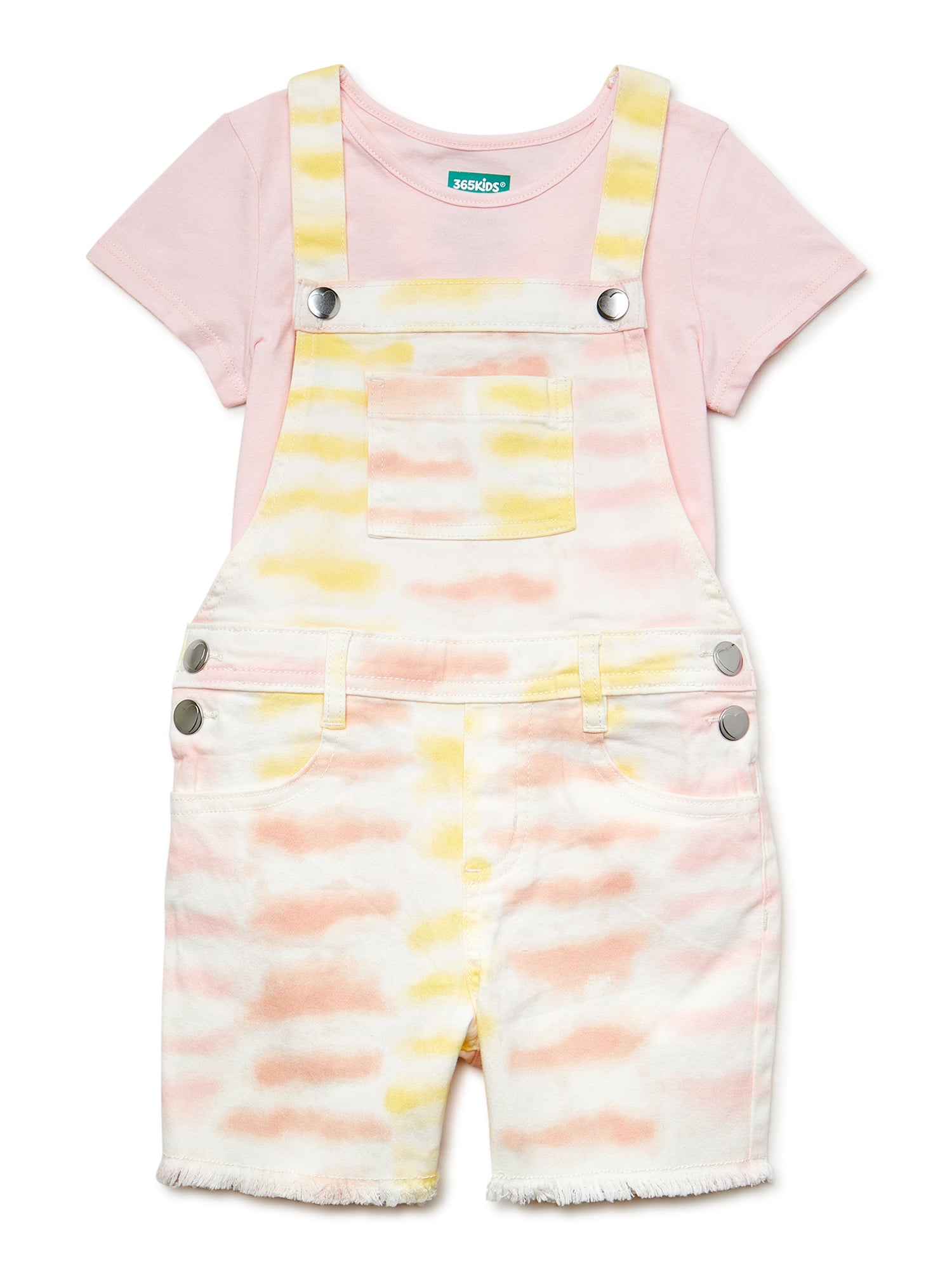 365 Kids from Garanimals Girls Tee and Shortall Set, 2-Piece, Sizes 4 ...
