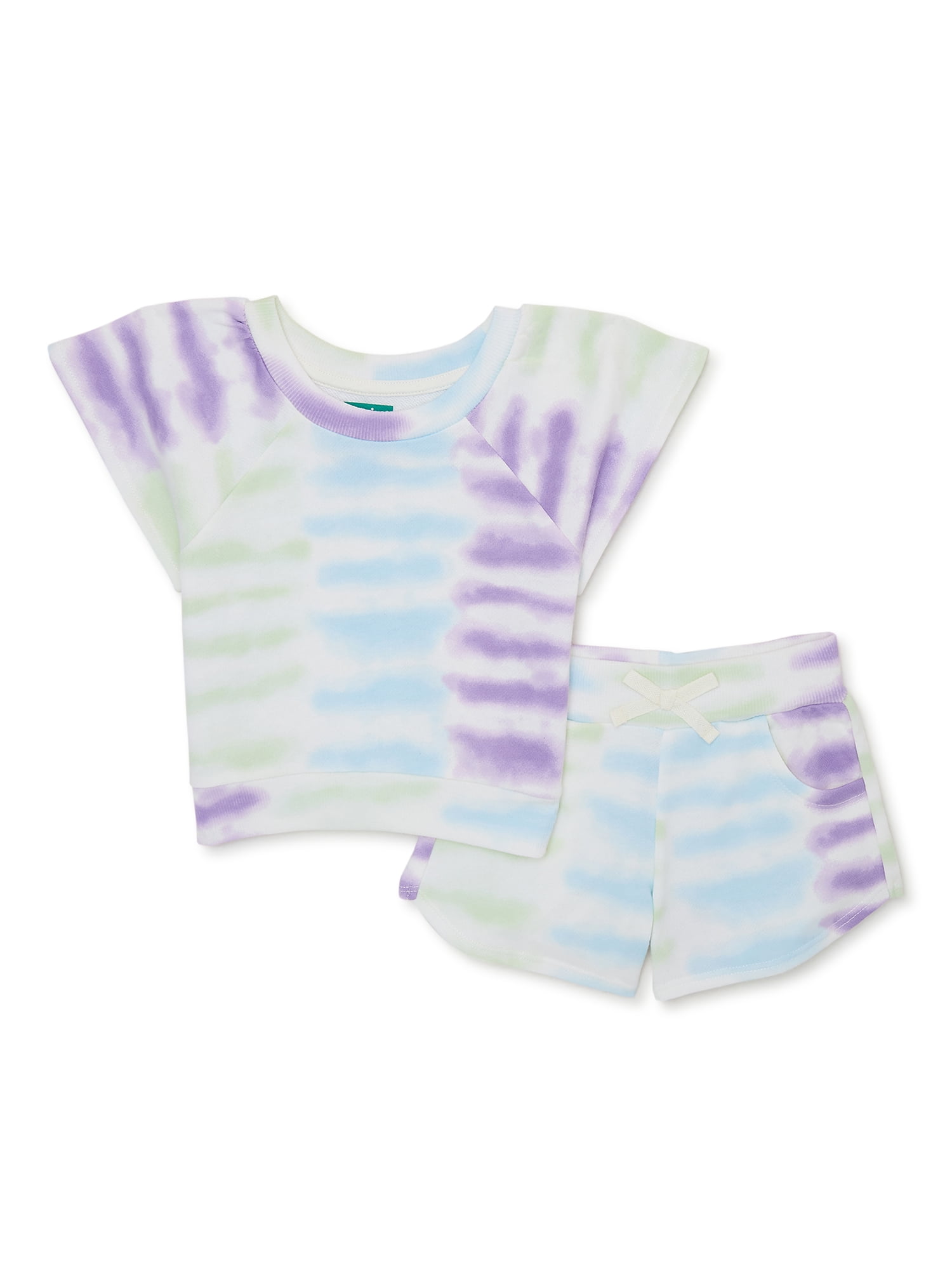 365 Kids from Garanimals Girls Tie Dye Outfit Set, Soft 2-Piece, Sizes ...
