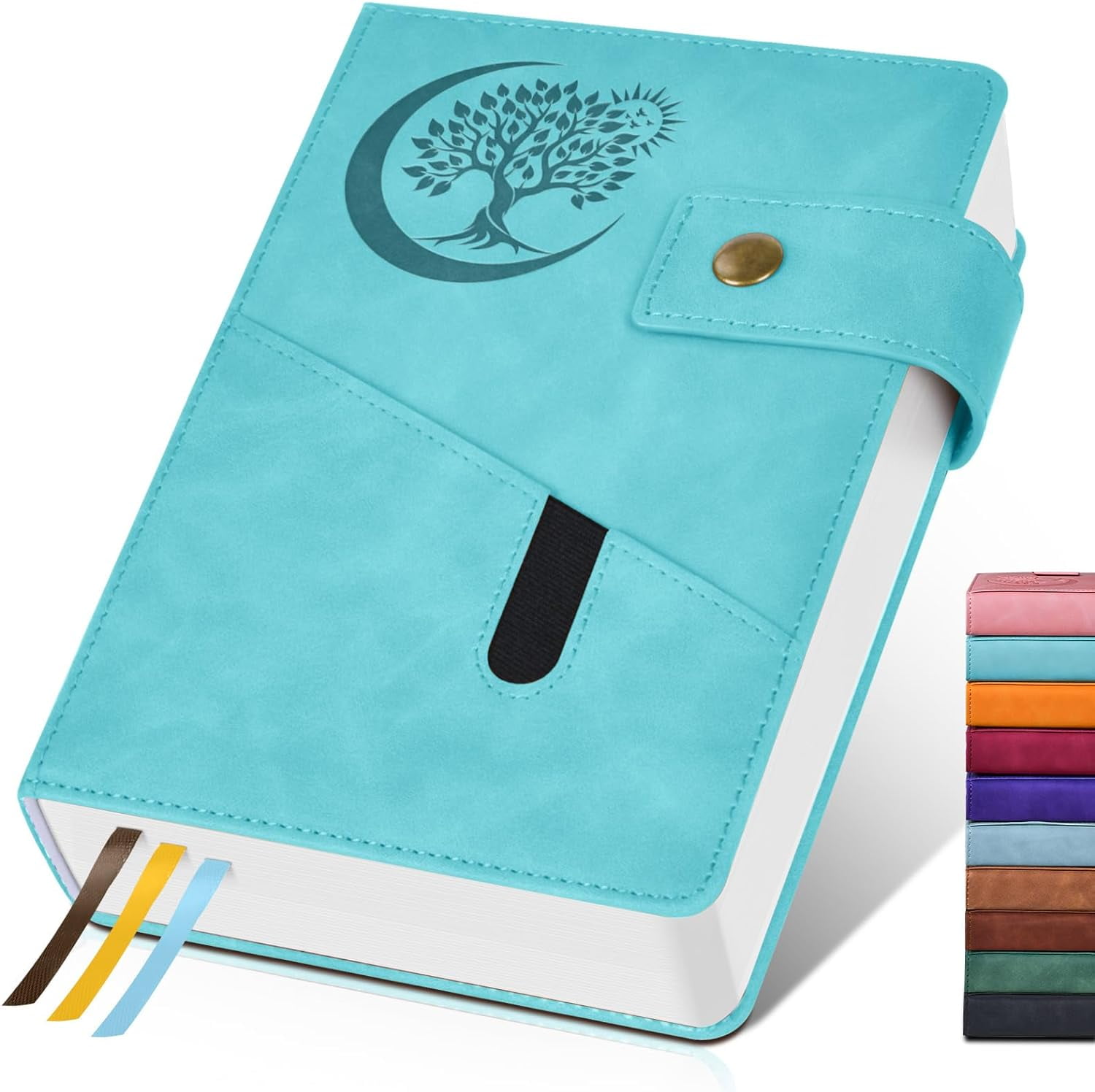 365 Page Thick Lined Journal Notebook for Men Women, A5 Leather ...