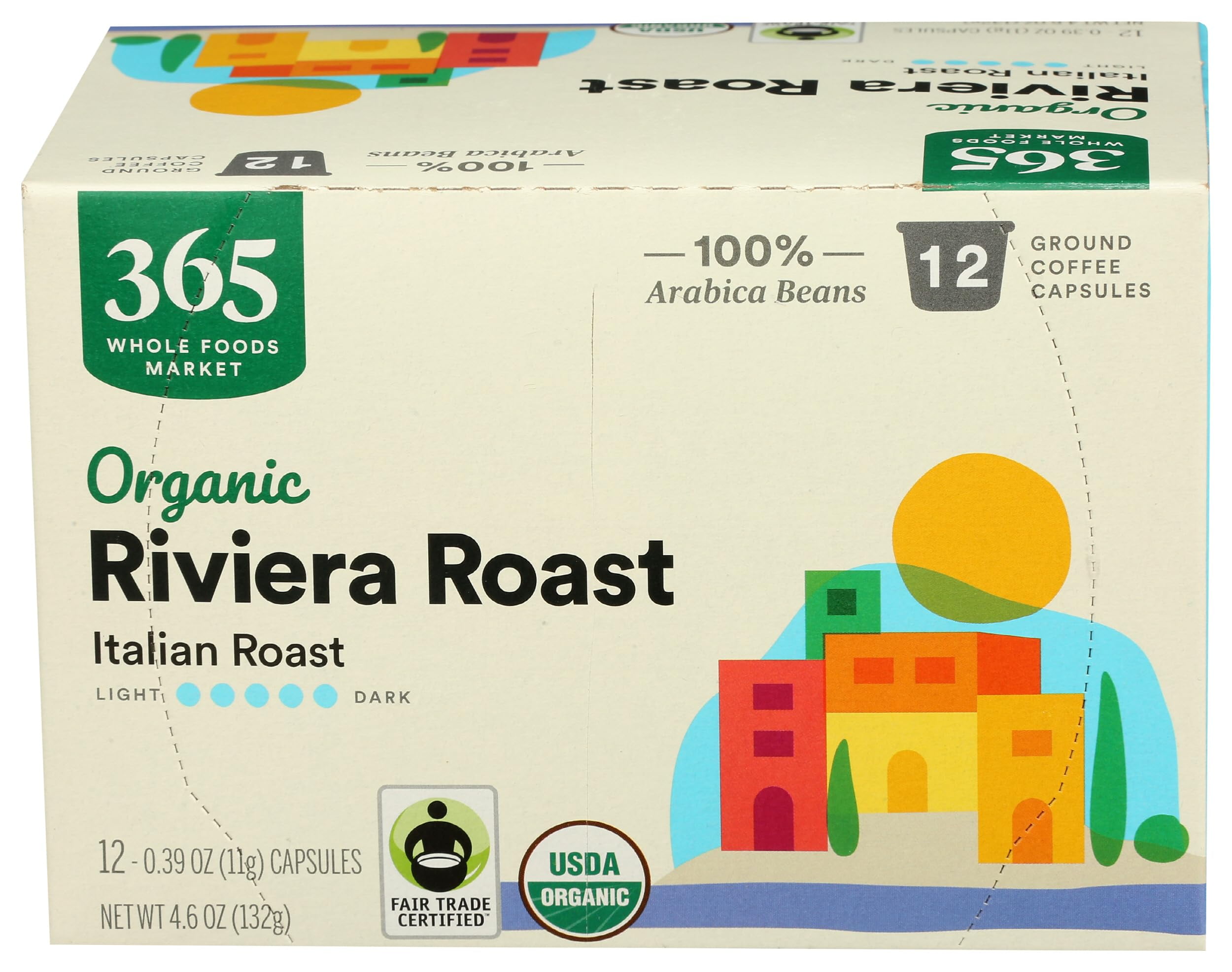365 by Whole Foods Market, Organic Riviera Roast Coffee Pods, Dark ...