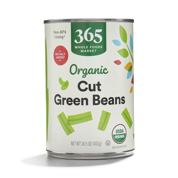 365 by Whole Foods Market, Organic Cut Green Beans, No Salt Added, 14.5 ...