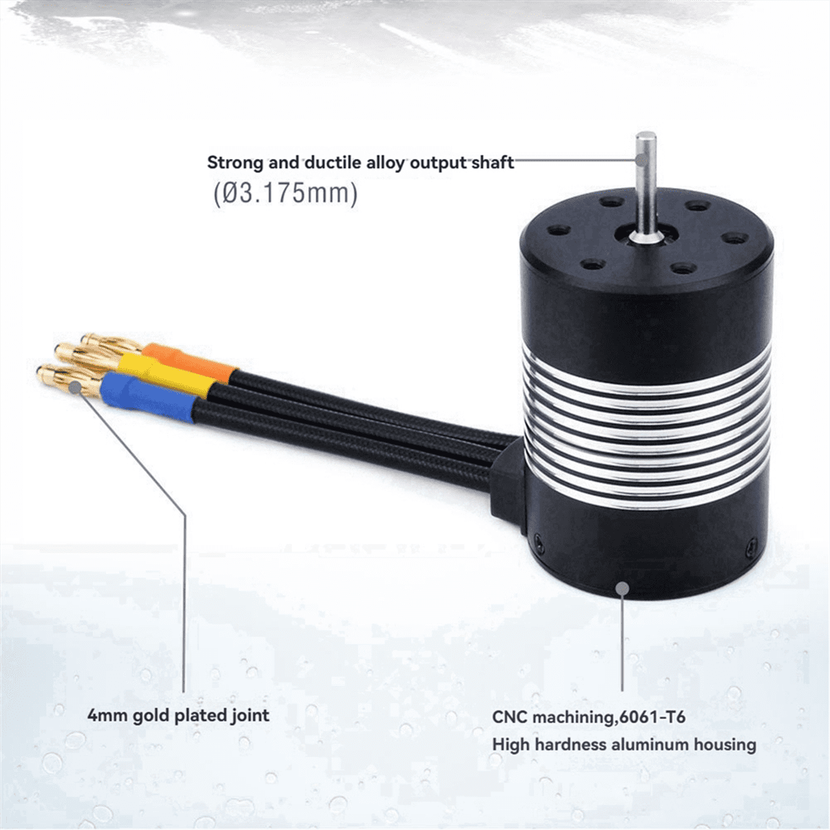 3650 Internal Rotation 4 Pole Non-Inductive Brushless Motor Axle ...